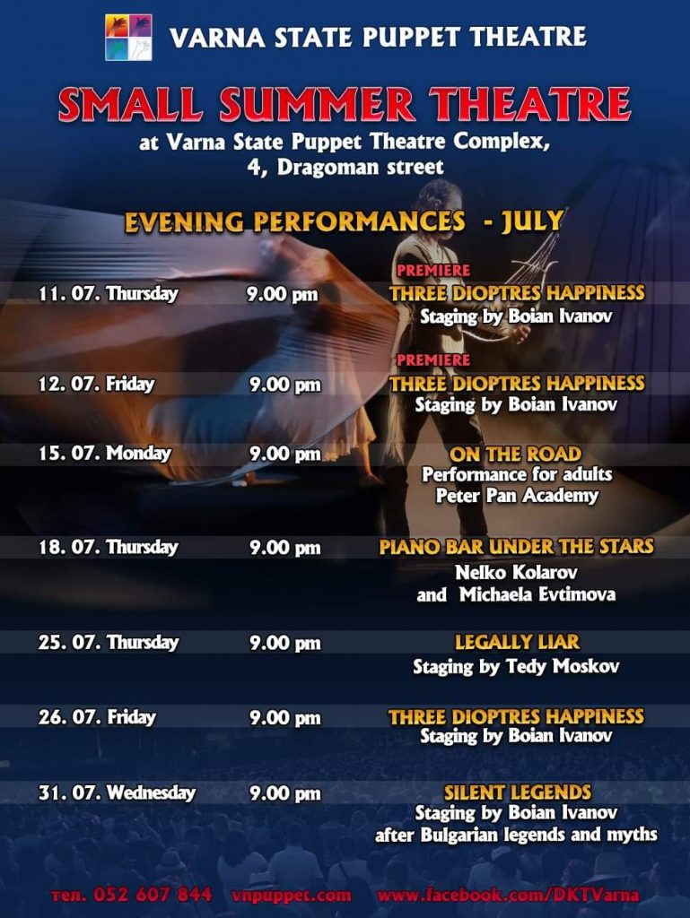 Programme July – Performances for adultsProgramme July – Performances ...